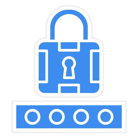 Premium Vector A Blue Padlock With A Padlock On It