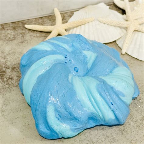 How To Make Ocean Fluffy Slime No Borax Raising Wild Things Sensory
