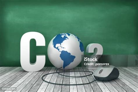 칠판 배경에 글로브 월드와 컴퓨터 마우스와 3d 워드 Co2 3d 렌더링 이산화탄소에 대한 스톡 사진 및 기타 이미지 이산화탄소 글로벌 커뮤니케이션 세계적인 Istock