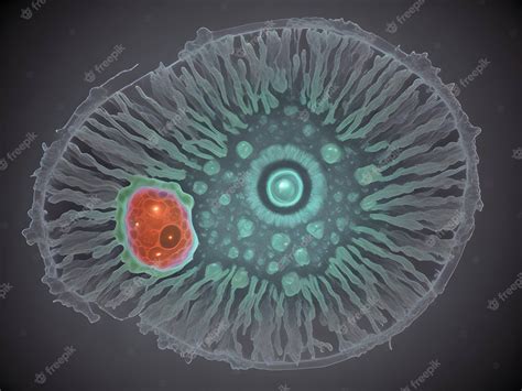 Premium Ai Image Human Cell Microscope Background Generative Ai