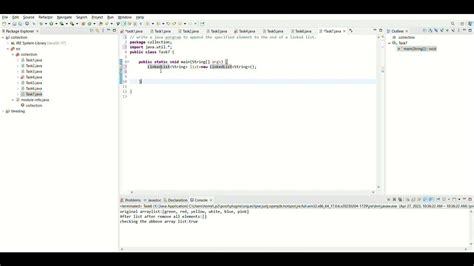 Eclipse Workspace Collection Src Collection Task7 Java Eclipse Ide 2023