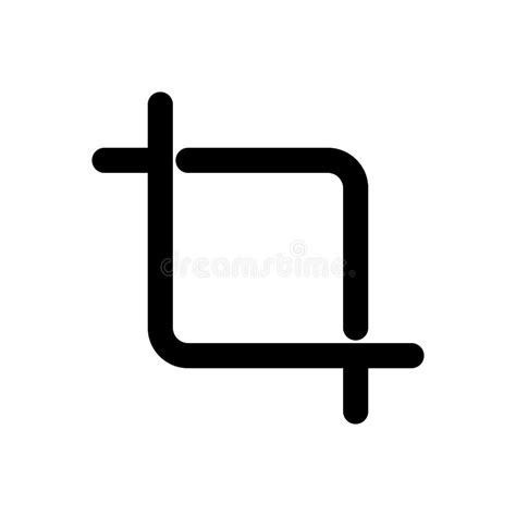 Crop Picture Black Glyph Ui Icon Stock Vector Illustration Of Element Phone 254404310