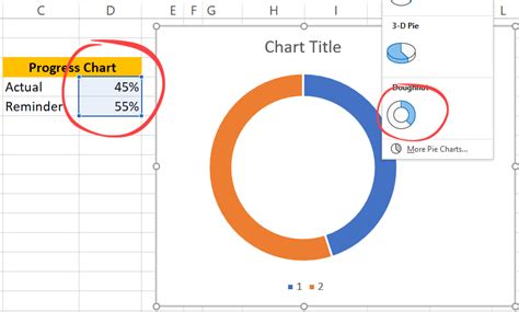Progress Circle Chart In Excel Present Your Data Quickly And Clearly