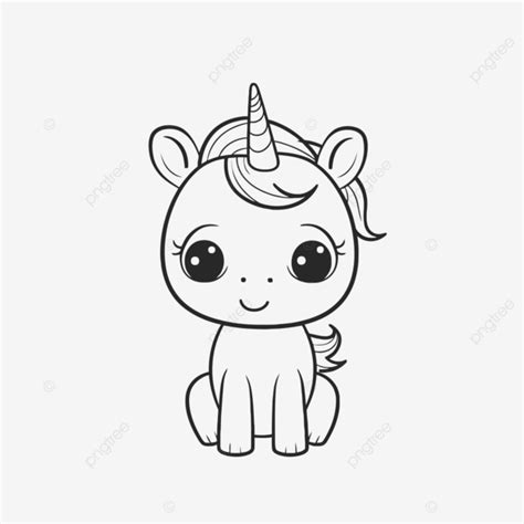 귀여운 아기 유니콘 색칠 페이지 개요 스케치 드로잉 벡터 만화 유니콘 그리기 만화 유니콘 개요 만화 유니콘 스케치 Png 일러스트 및 벡터 에 대한 무료 다운로드