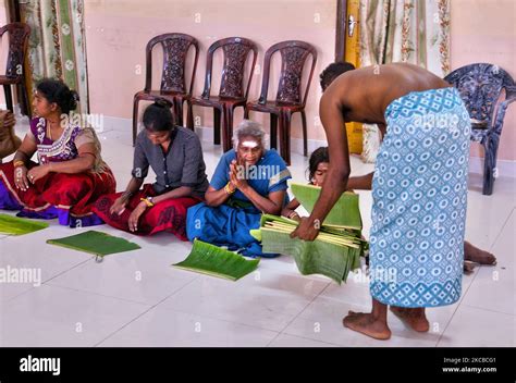 Volunteers Serve Lunch To Hindu Devotees After Morning Prayers At The