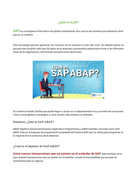 Sap Abap Pdf Sap Se Lenguaje De Programación