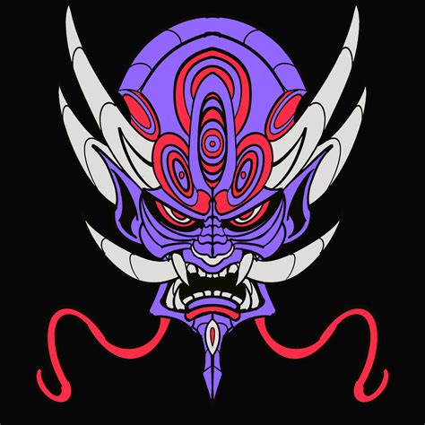 Yokai Mask Coloured Version By Kaidokoshi On Deviantart