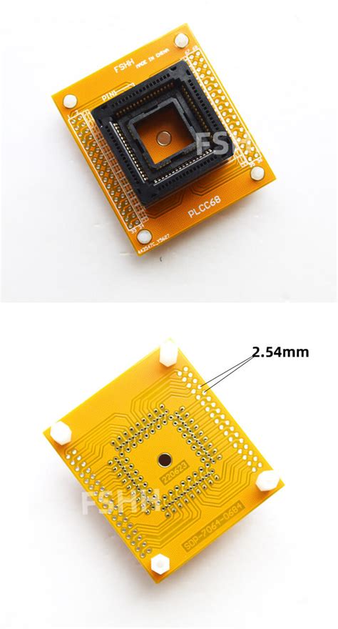 Plcc68 Test Socket Plcc68 1 27mm To Sip 2 54mm Socket Programmer Adapter Fshh Store