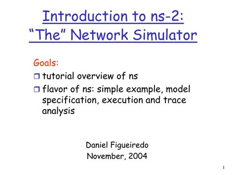 Ppt Introduction To Ns 2 “the” Network Simulator Powerpoint