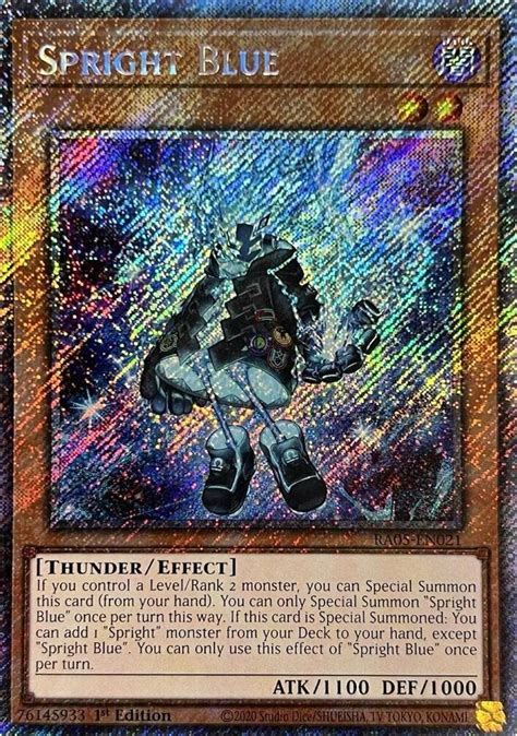 Spright Blue Platinum Secret Rare Rarity Collection 5 Yugioh