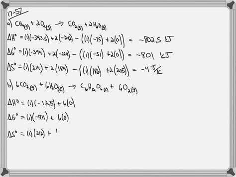 ⏩solved from data in appendix 4 calculate Δh ∘ Δs ∘ and Δg ∘ for