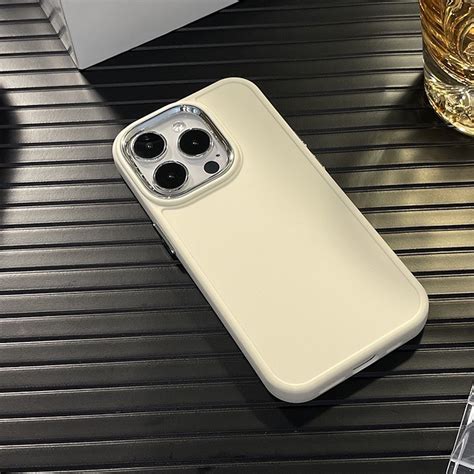 당일출고💛 아이보리 메탈 프레임 실리콘케이스 매트 데일리 심플 아이폰케이스 에이블리