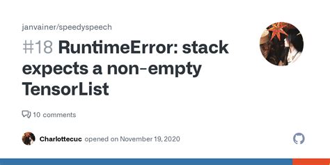 Runtimeerror Stack Expects A Non Empty Tensorlist · Issue 18