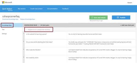 Building Intelligent C Corner Faq Bot Using Qna Maker And Azure Bot