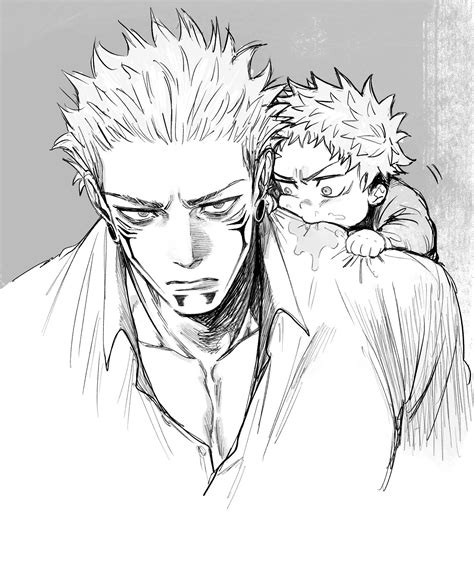 Itadori Yuuji And Ryoumen Sukuna Jujutsu Kaisen Drawn By Uorui Danbooru