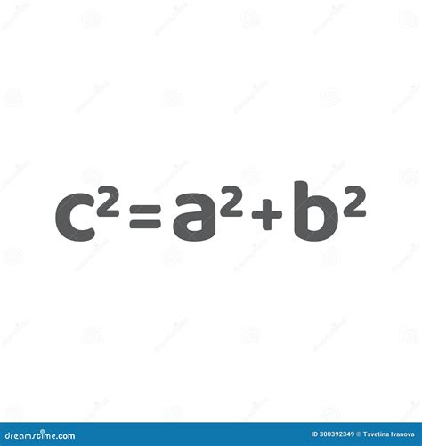 Pythagorean Theorem Equation Vector Icon Stock Vector Illustration Of