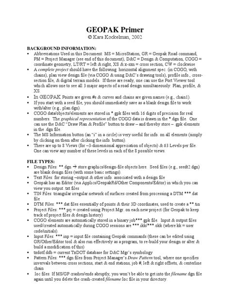 geopak primer © kara kockelman 2002 pdf computer file icon