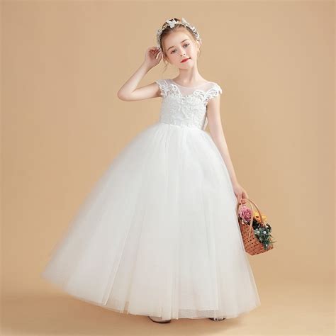 Flower Girl Dress Bows Children's First Communion Dress - Etsy