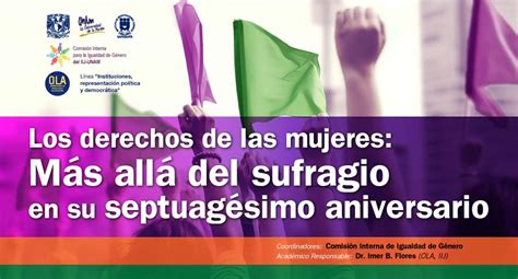 Los Derechos De Las Mujeres Más Allá Del Sufragio En Su Septuagésimo Aniversario Observatorio