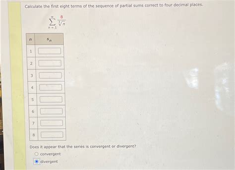 solved calculate the first eight terms of the sequence of