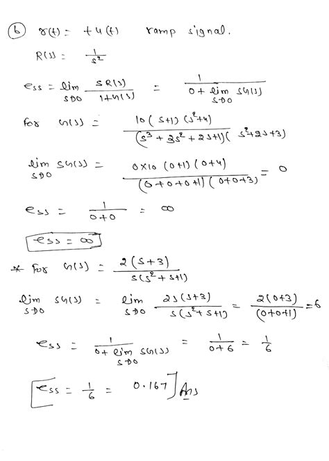 Solved 3 For A Unity Feedback System Compute The Steady State Error Course Hero