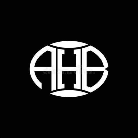 Ahb Abstract Monogram Circle Logo Design On Black Background Ahb