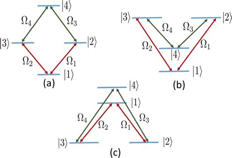 Four Level Closed Loop Atomic Structure Formed By Two Vector Beams