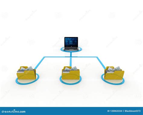 Computer Network Internet Communication Isolated In White Background 3d Rendering Stock