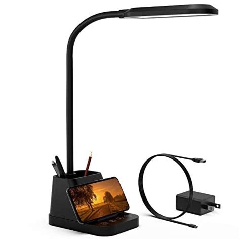 AXX LED Desk Lamp With USB Charging Port For Home Office Desk Light For Bedrooms Black Office