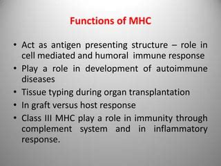 STRUCTURE AND FUNCTIONS OF MHC PDF