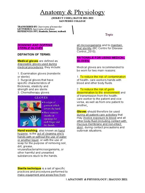Open Gloving Pdf Allergy Medical Specialties