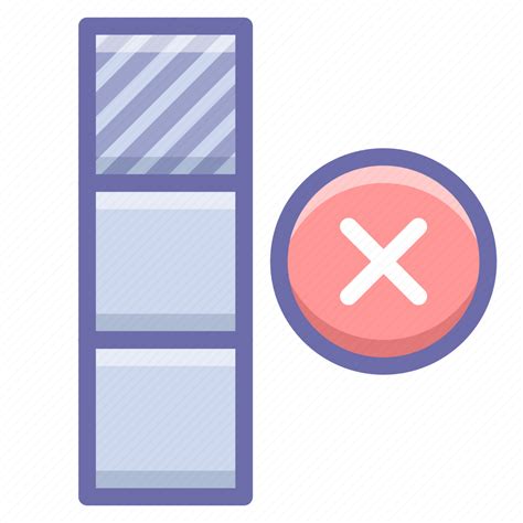 Cell Row Delete Icon Download On Iconfinder