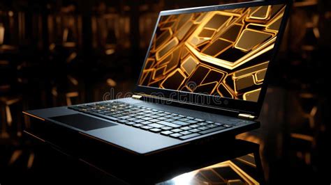 Gold Pcb Technology Background And Computer Pattern Circuit Stock