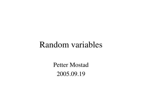 ppt random variables powerpoint presentation free download id 9504863