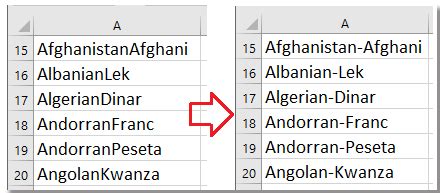 How To Add Hyphen Between Words In Excel