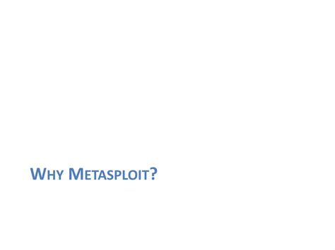 Privilege Escalation With Metasploit Pptx