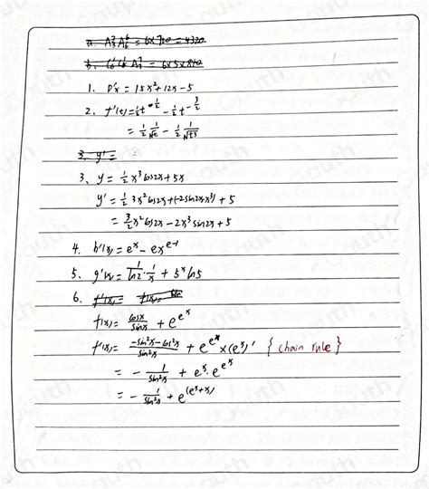 solved apply the rules of differentiation to differentiate the