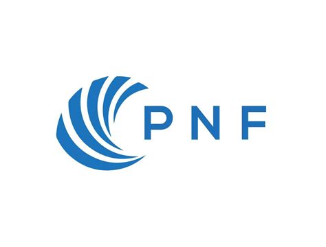 Pnf Letter Logo Design On White Background Pnf Creative Circle Letter