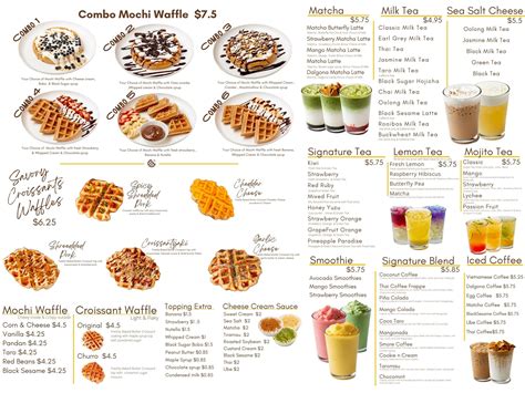 Waffle Menu