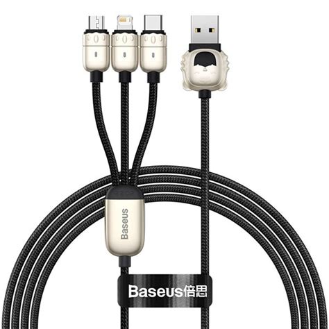 Baseus One For Three Data Cable Usb To M L C Gadget King