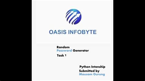 Video Introducing A Robust And Customizable Password Generator In