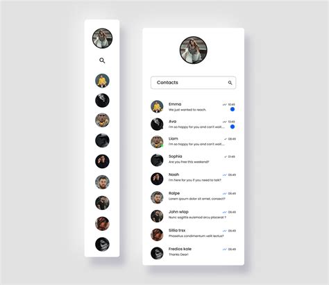 Modern Clean Side Bar Ui Design On Behance