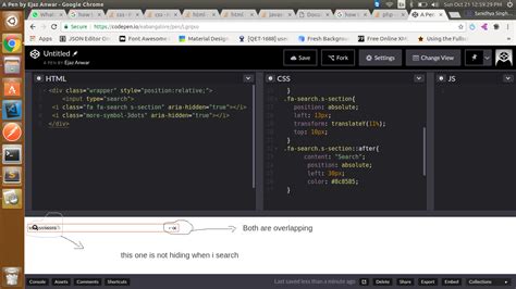 Javascript How To Hide Search Icon When Searched For Something In Css