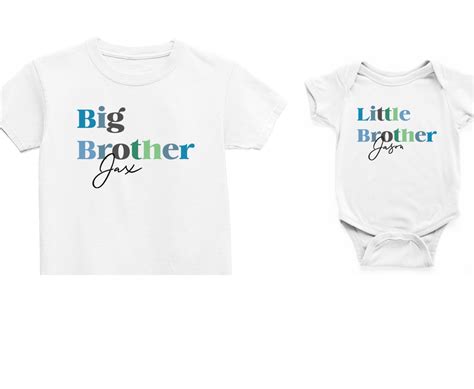 Personalized Big Brother Little Brother Matching Shirts