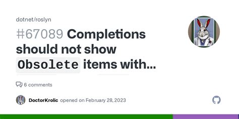 Completions Should Not Show `obsolete` Items With `error` Set To `true` · Issue 67089 · Dotnet