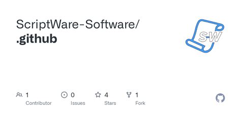 github scriptware software github