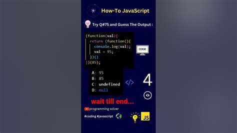How To Code Javascript Q75 Try Solve And Guess The Output Shorts