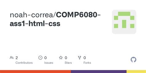 Github Noah Correacomp6080 Ass1 Html Css