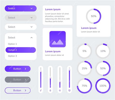 Premium Vector Vector User Interface Ui Kit Set Bundle Modern Business Template