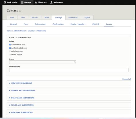 Drupal Webform Opensource Form Constructor And Acceptance Manager